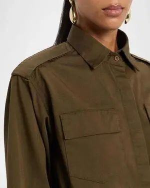 A.L.C. Nico Button-front Shirt - Olive