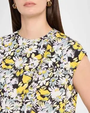 Marni Pop Flowers-print Cotton Poplin Mini Shift Dress