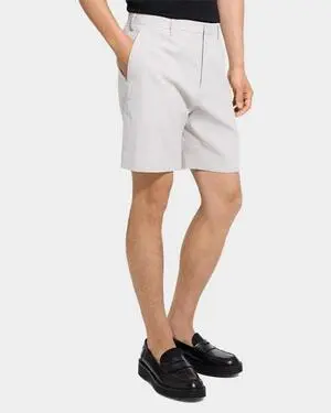 Theory Apos;s Organic Linen Classic Fit Shorts - Slvr Cloud