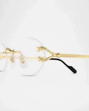 Cartier Première De 52mm Oval Optical Frames - Gold