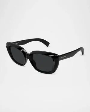 Saint Laurent 53mm Acetate Square Sunglasses - Black