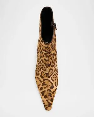 Saint Laurent 75mm Ashley Calf Hair Booties