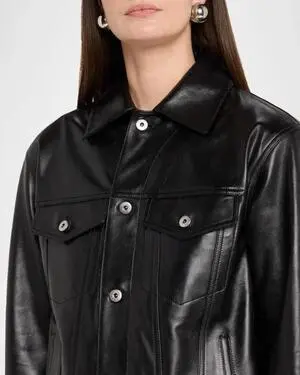 Bottega Veneta Intrecciato Bandana Leather Jacket