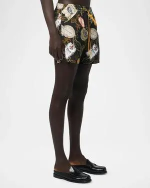 Rhude Apos;s Vin Bandana-print Swim Trunks - Black Multi
