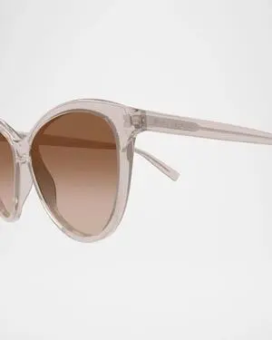 Saint Laurent Sl 456 Acetate Cat-eye Sunglasses - Nude