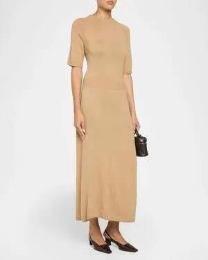Ramy Brook Wendy Wool Knit Maxi Sweater Dress