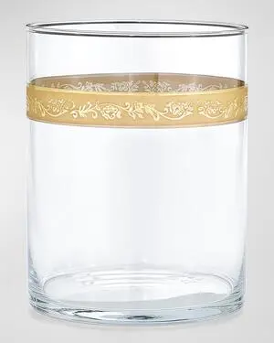 LABRAZEL Bellino Glass Wastebasket - Clear/gold