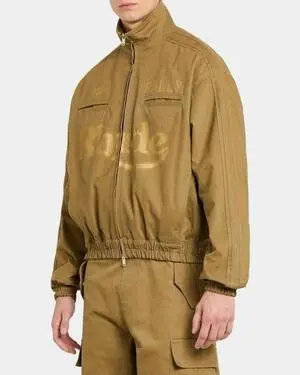 Rhude Rally Logo Track Jacket - Tan