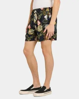 Rhude Apos;s Vin Bandana Print Pj Shorts - Black Multi