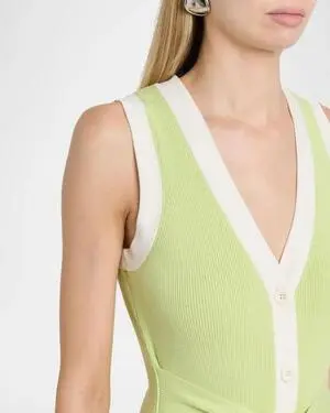 TOCCIN Victoria Tie-front Midi Dress