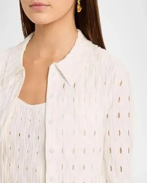 Simkhai Ellsworth Open Knit Cardigan - Ivory
