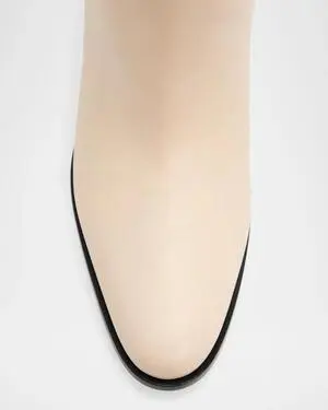 JIMMY CHOO 65mm Caly Leather Knee-high Boots - Bone