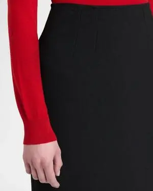 Dolce & Gabbana Double Crepe Sheath Midi Skirt
