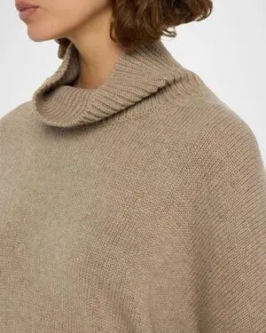 LISA YANG Heidi Cashmere Turtleneck Sweater - Mole
