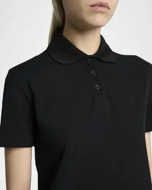 Saint Laurent Short-sleeve Cotton Pique Mini Polo Dress