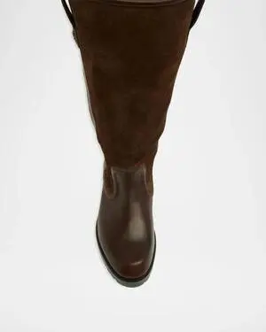 CHRISTIAN LOUBOUTIN Apos;s Slouch Leather Lug-sole Tall Boots - Black