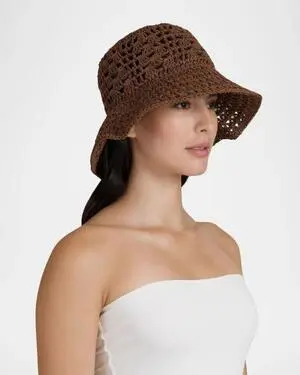 Eugenia Kim Jonah Crochet Bucket Hat - Chocolate
