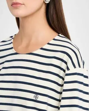 ANINE BING Newton Stripe Long-sleeve Tee