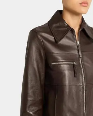 Proenza Schouler Annabel Leather Jacket - Chocolate
