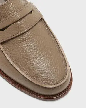 Manolo Blahnik Perrita Leather Penny Loafers - Brown