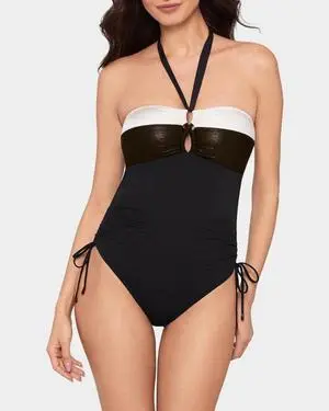 Magicsuit Block Party Anya One-piece Swimsuit Black