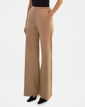 LAMARQUE Elise Suede Wide-leg Pants