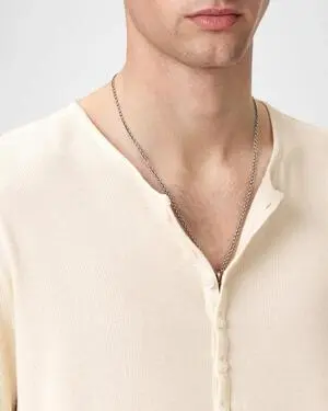 John Varvatos Apos;s Sorella Cotton Long-sleeve Henley T-shirt - Egg Shell
