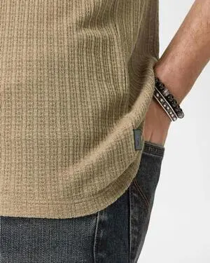 John Varvatos Apos;s Marcy Textured Tank Top - Twig