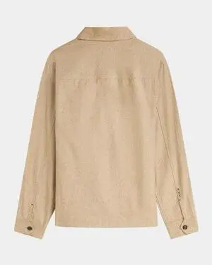Scotch & Soda Apos;s Cotton And Linen Shirt Jacket - Dijon