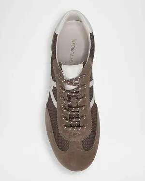 Veronica Beard Riviera Mesh And Leather Low-top Sneakers