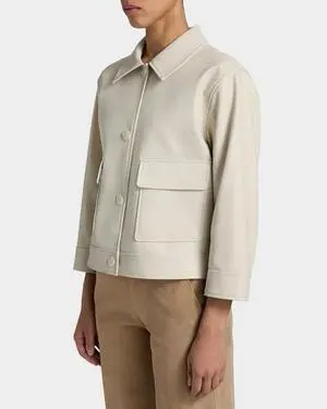 LAMARQUE Elara Faux Leather Shirt Jacket