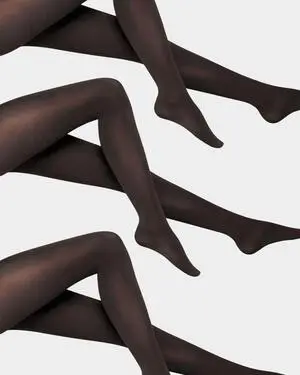 Wolford 3-pack Velvet De Luxe Tights - Black