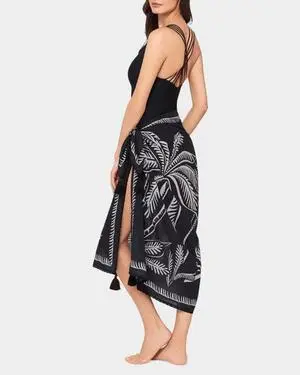 Magicsuit Hearts Of Palm Pareo Coverup - Black Mult