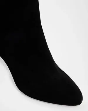 CHRISTIAN LOUBOUTIN 85mm Fannylove Suede Knee-high Boots - Black