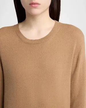 THE ROW Noler Cashmere Crewneck Sweater - Camel