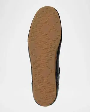 Burberry Apos;s Leather And Suede Knight Runner Sneakers - Black