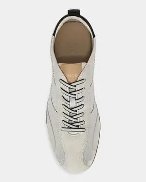 Vince Catalina Suede & Mesh Sneakers - Whitestone