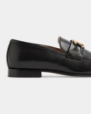 Valentino Garavani Apos;s Vlogo Signature Leather Loafers - Black