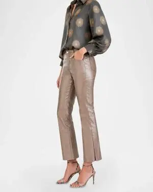 Finley Cora Medallion-print Viscose Shirt - Pewter/mus