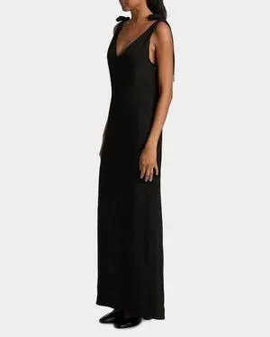 Co Draped Back Maxi Slip Dress