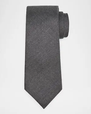 Kiton Apos;s Wool Seven-fold Tie - Medium Gre