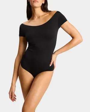 Commando Prima Ballet Boatneck Bodysuit - Black Black