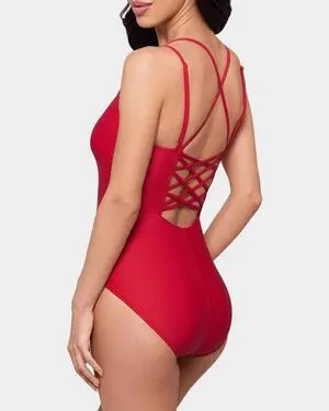 Magicsuit Solid Sigourney One-piece Swimsuit - Mars