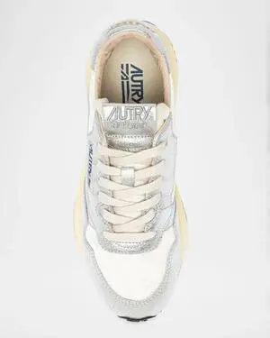 AUTRY Reelwind Metallic Leather Low-top Sneakers