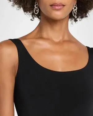 Wolford Jamaika Shimmer Scoop-neck Thong Bodysuit - Black
