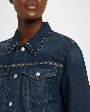 RE/DONE Studded Baby Trucker Jacket