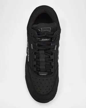 Amiri Apos;s Ma-94 Leather And Mesh Sneakers - Black