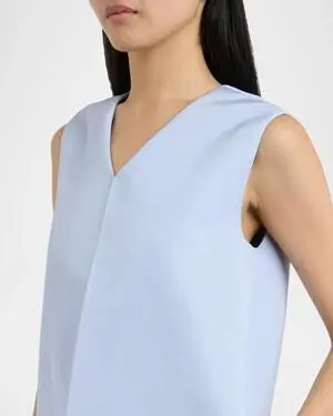 JIL SANDER V-neck Sleeveless Shift Dress - Juniper