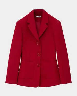Loewe Wool-blend Single-breasted Jacket