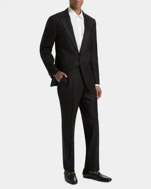 Isaia Apos;s Wool Single-breasted Suit - Nero